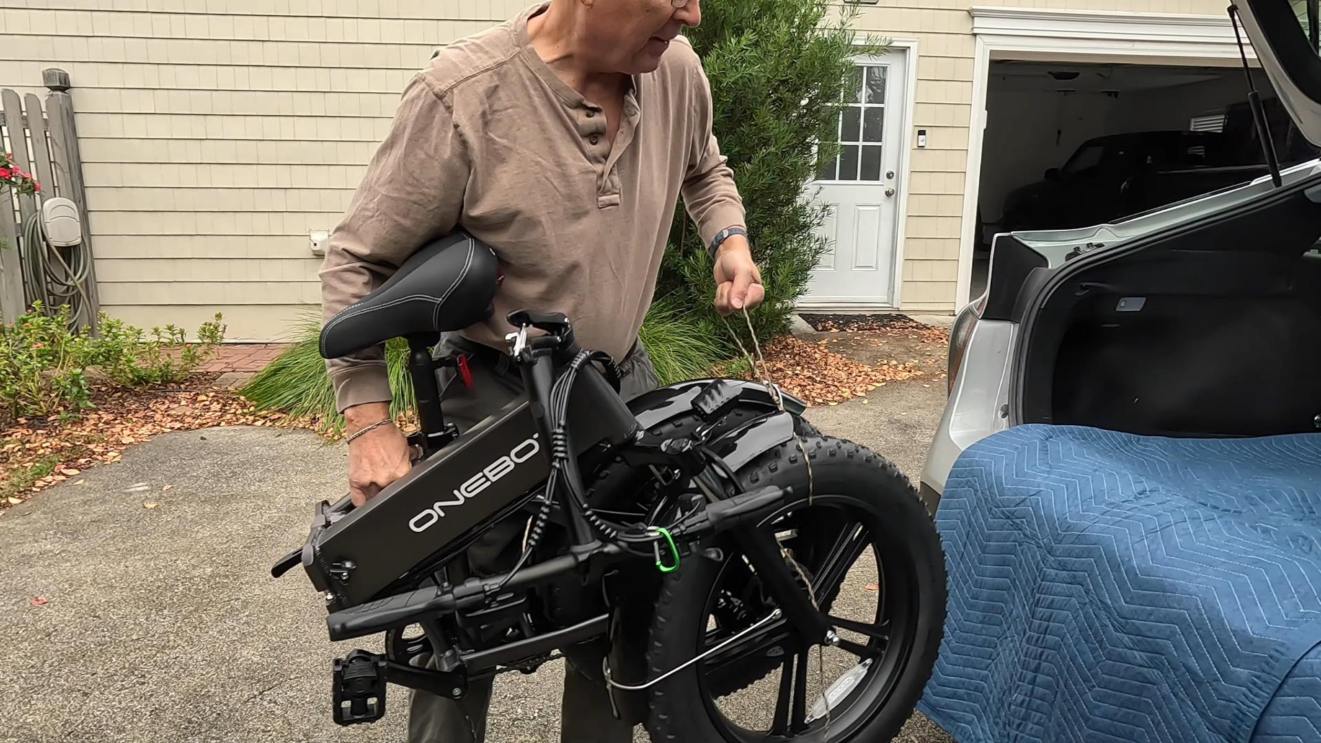 How to Load Ebike Into Small Car – OneBot T6F into Prius