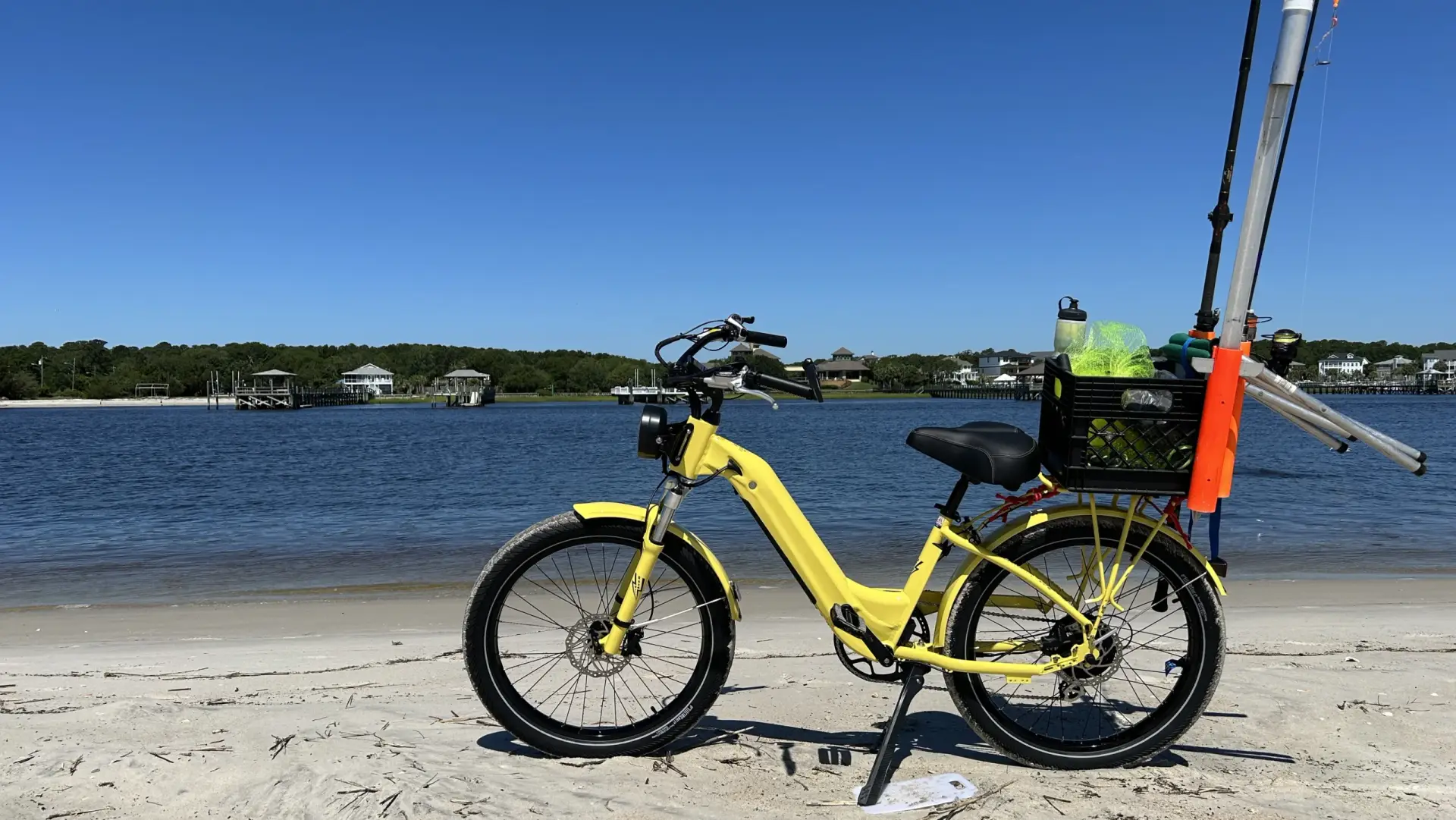 ebike Beach Fishing Setup - Electric Bike Company Model R